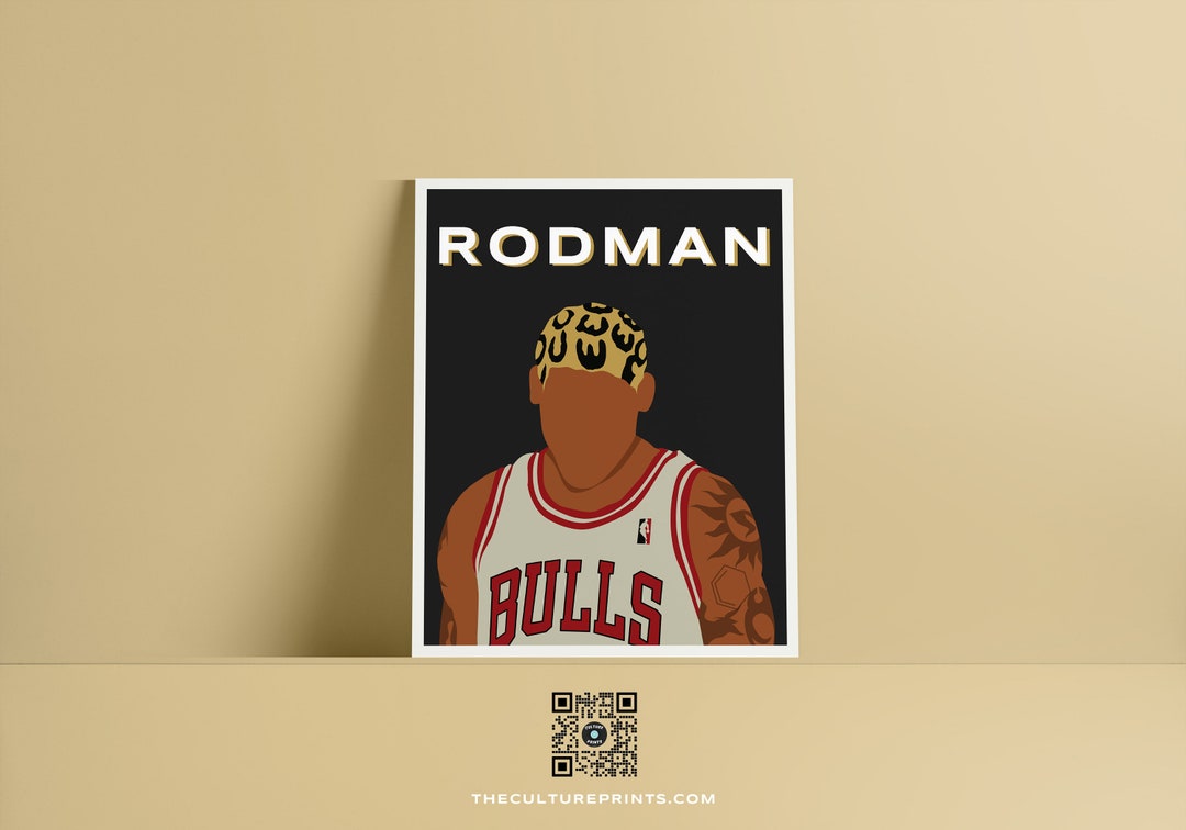 Dennis Rodman Portrait Poster Dennis Rodman Minimal - Etsy