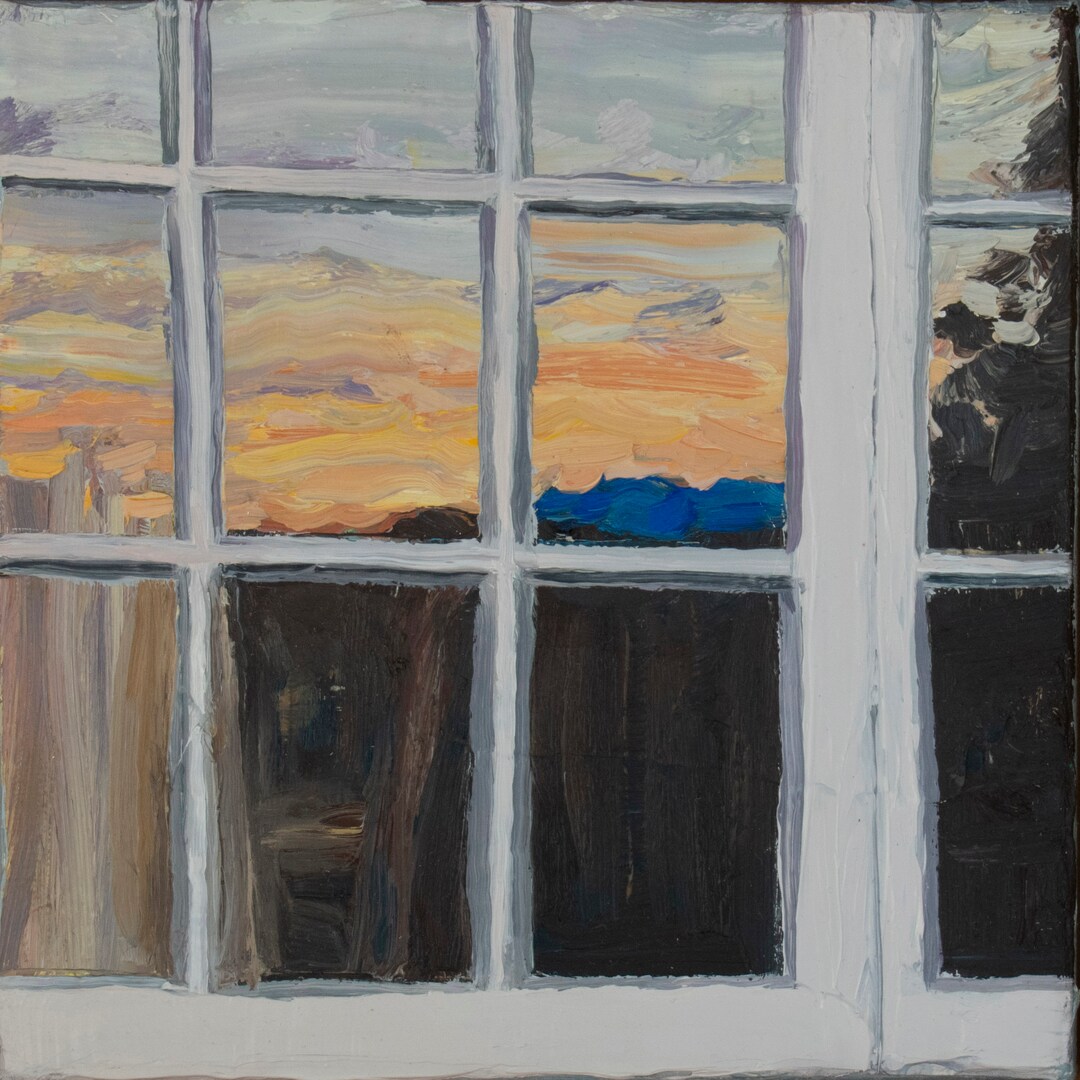 Realist Landscape reflection of Mountains Oil Painting - Etsy