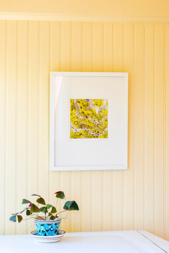 Original Etching Print map to Nowhere Framed - Etsy