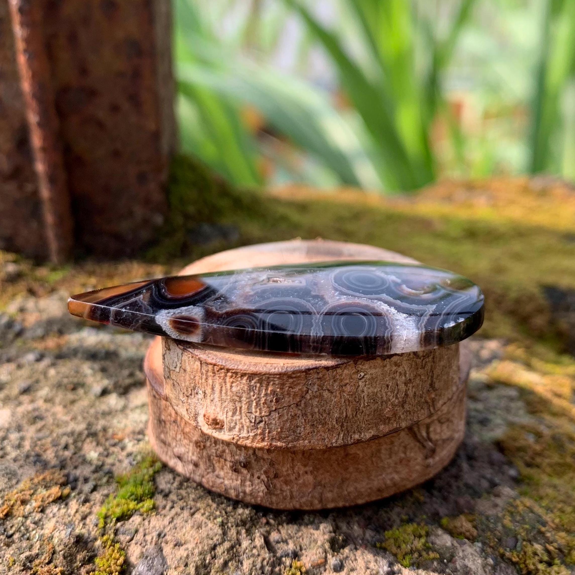 Bold and Beautiful Dyed Orbicular Agate Unique Black Patterns - Etsy