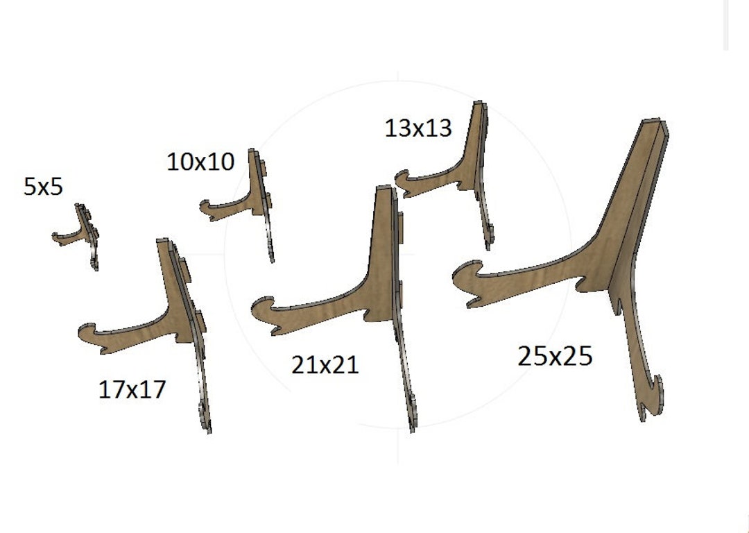 Laser Cut Easel Stand Laser Cutting 6 Sizes Plate Stand Photo Frame ...
