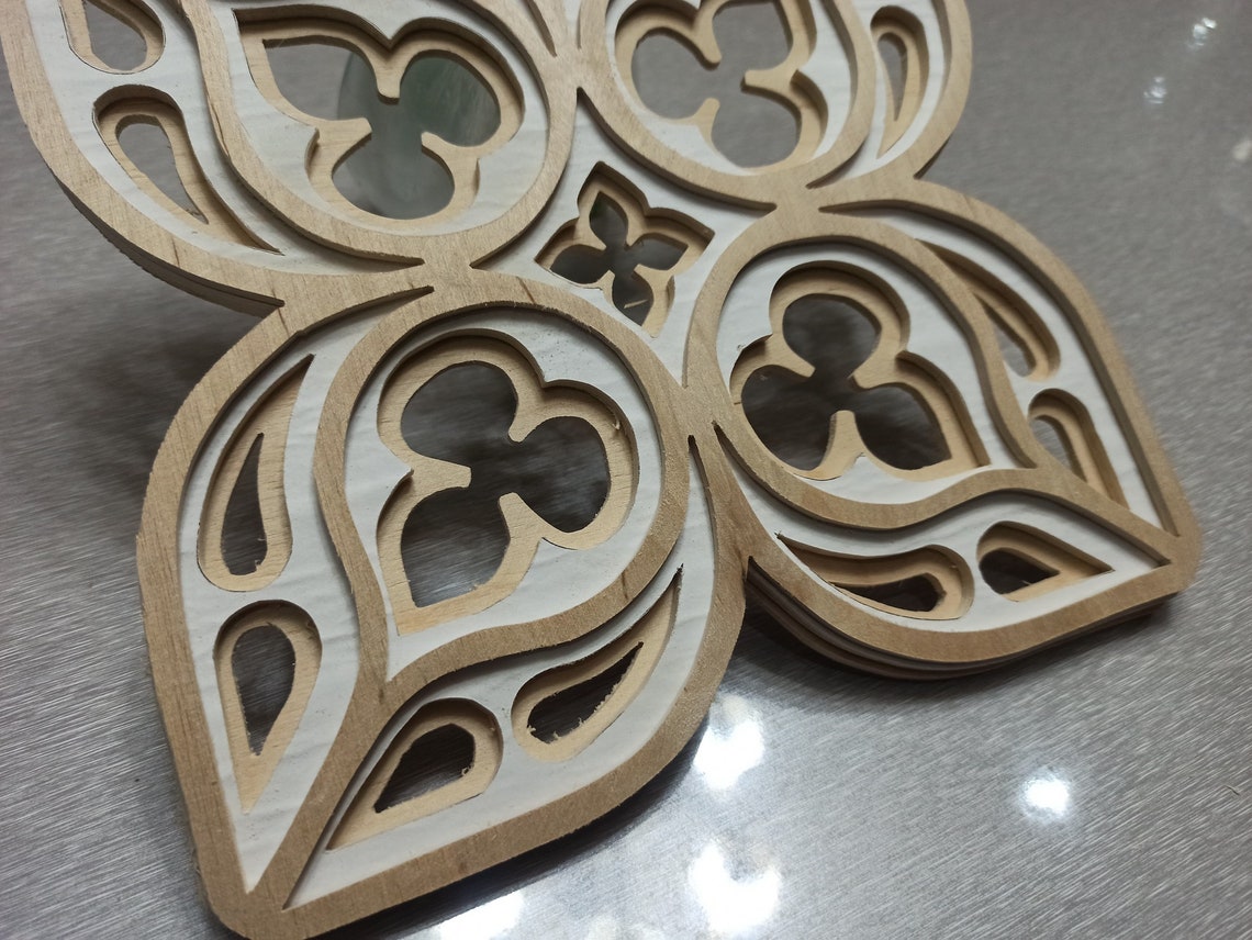 Gothic Style Layered Trivet SVG Wall Art Decor Geometric - Etsy Singapore