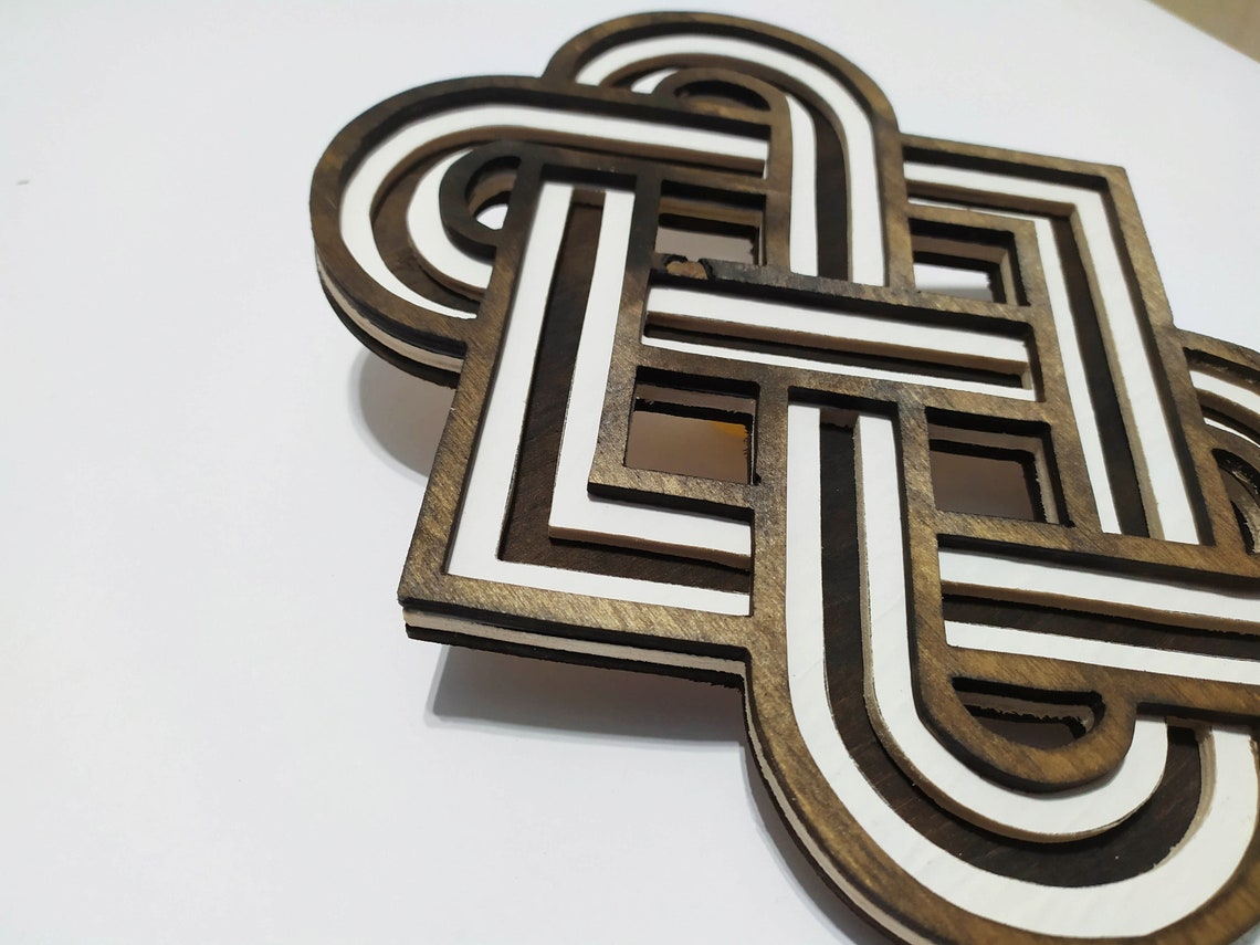 2 Connected Hearts Celtic Knot K011 Scroll Saw Pattern - Etsy