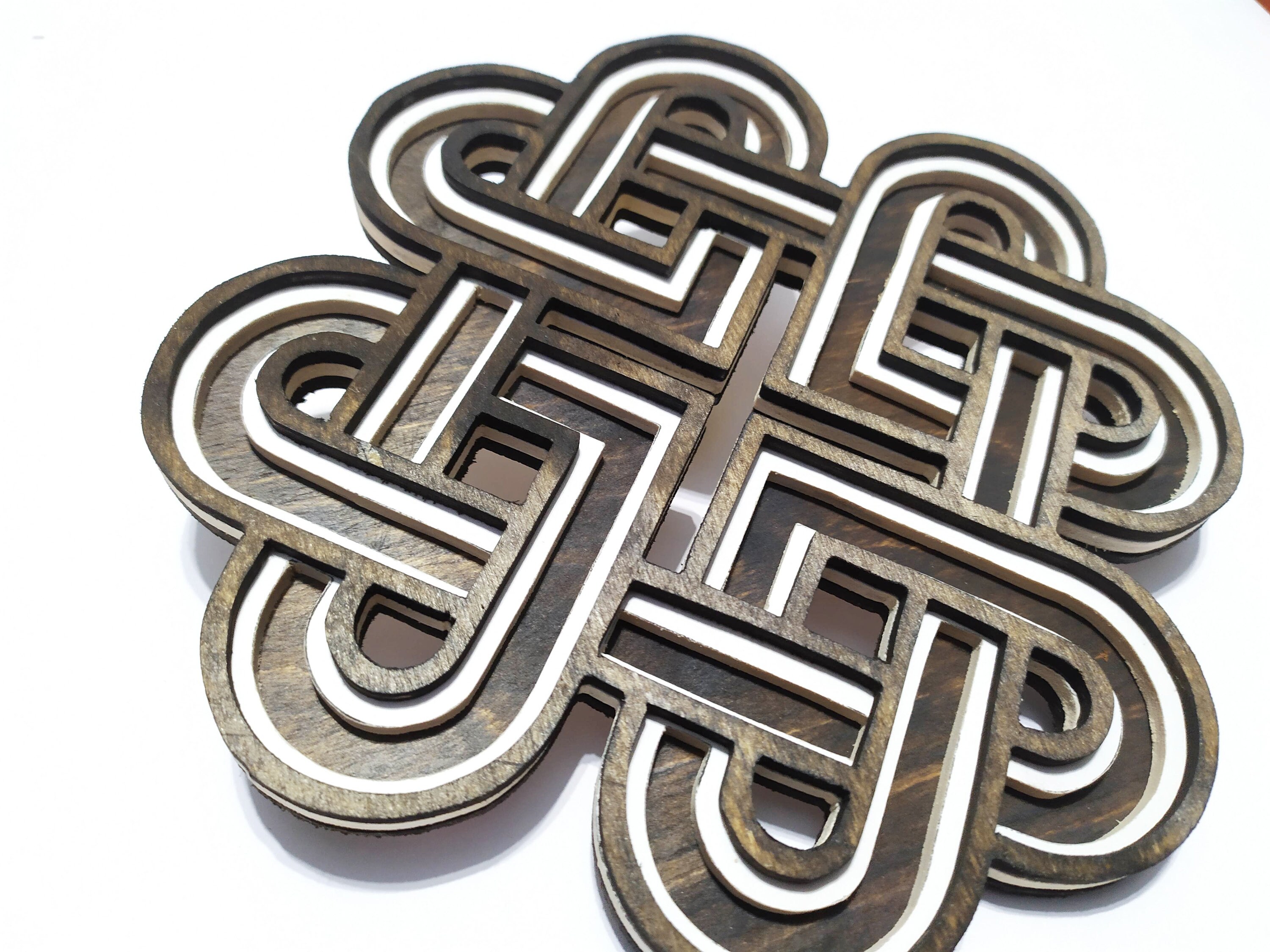 4 Connected Hearts Celtic Knot K012 Scroll Saw Pattern - Etsy Canada