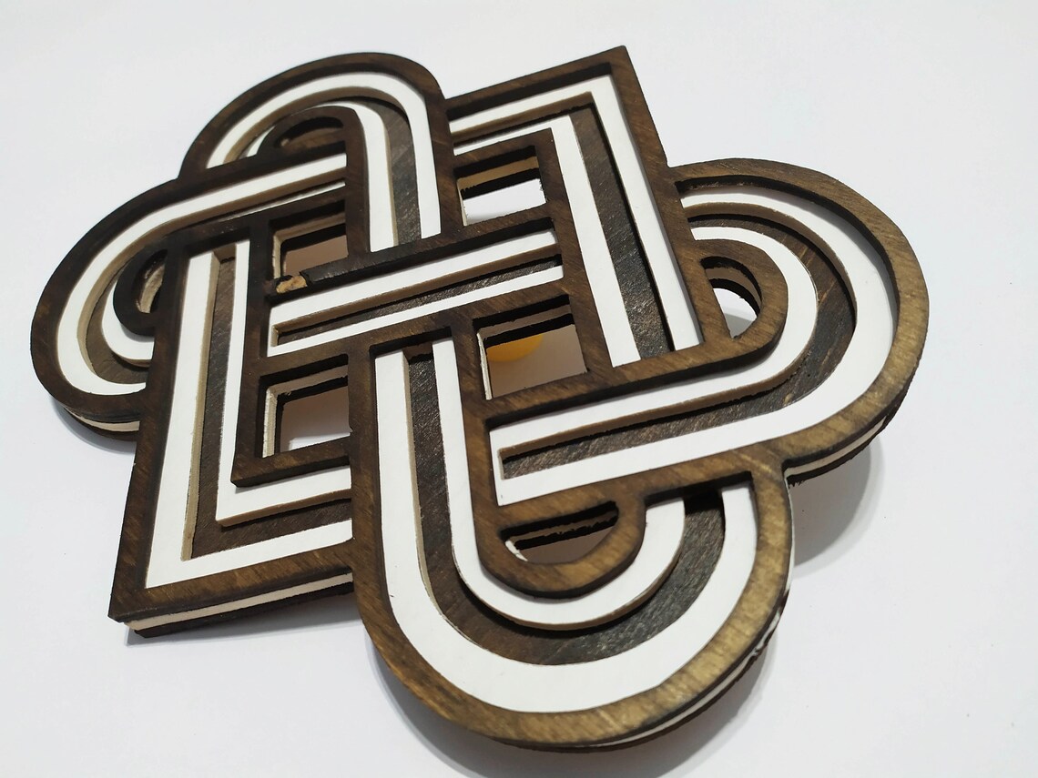 2 Connected Hearts Celtic Knot K011 Scroll Saw Pattern - Etsy