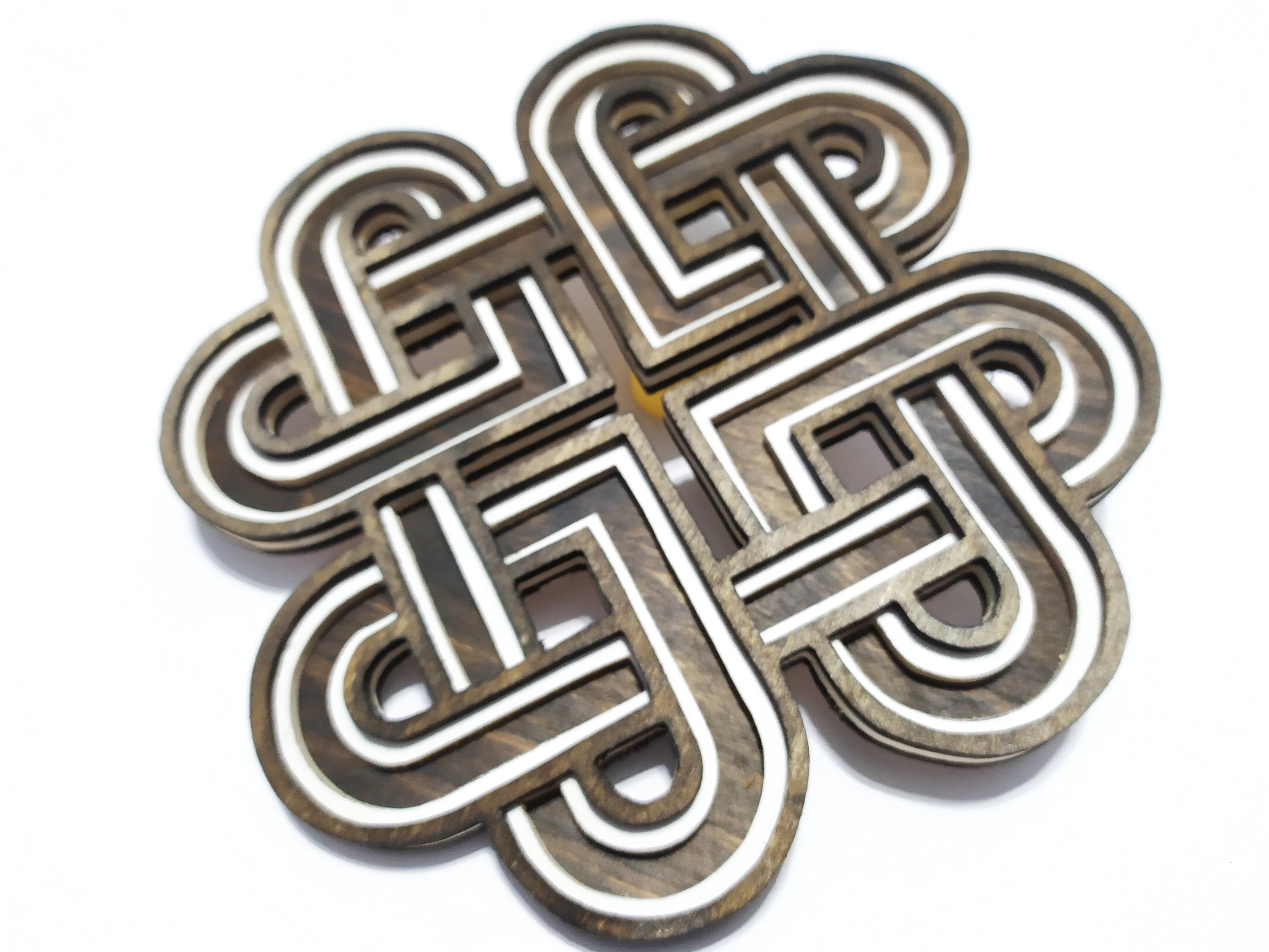 4 Connected Hearts Celtic Knot K012 Scroll Saw Pattern - Etsy Canada