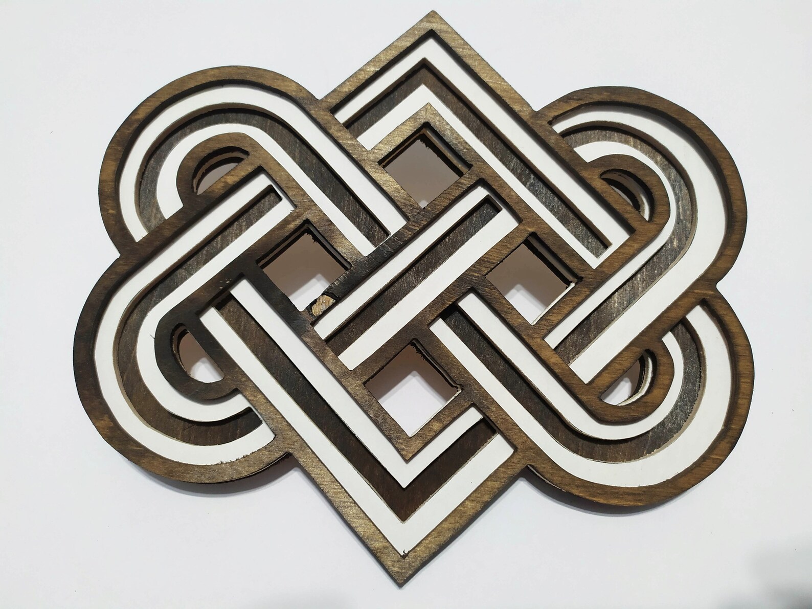 2 Connected Hearts Celtic Knot K011, Scroll Saw Pattern, Trivet Pattern ...