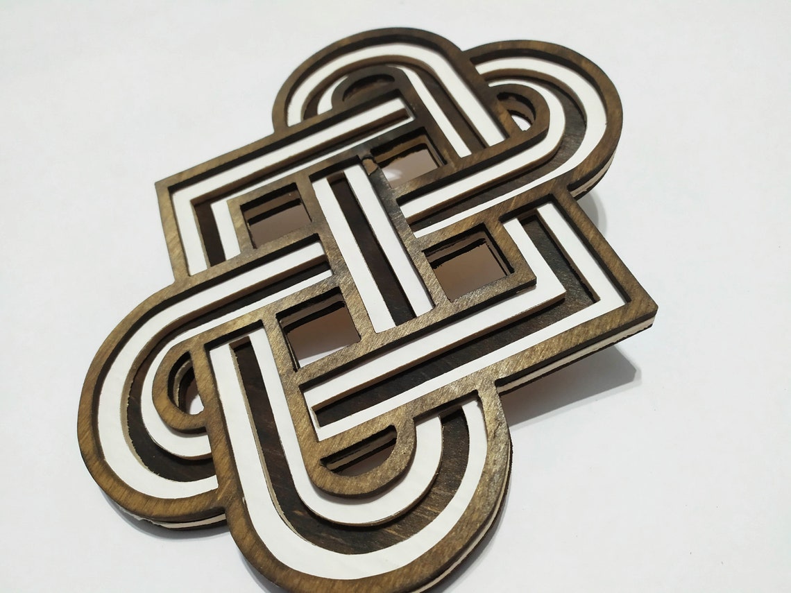 2 Connected Hearts Celtic Knot K011 Scroll Saw Pattern - Etsy Canada