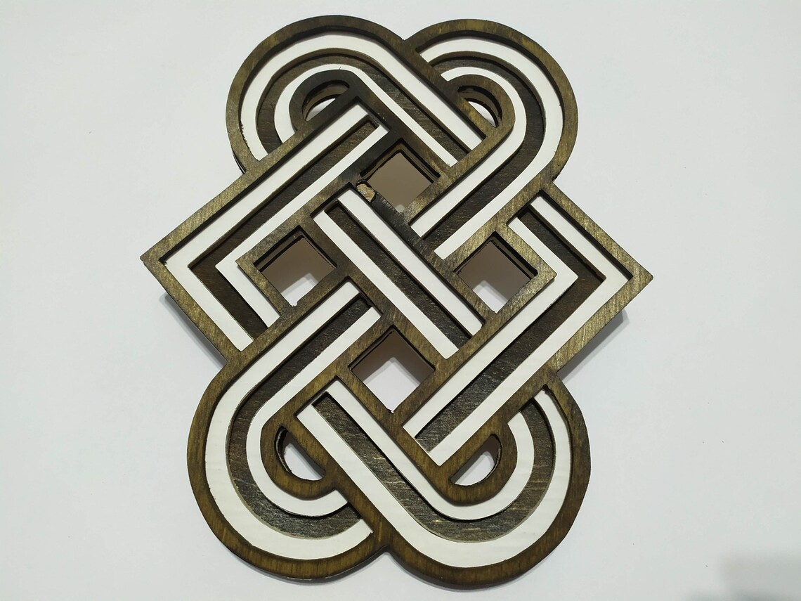 2 Connected Hearts Celtic Knot K011 Scroll Saw Pattern - Etsy