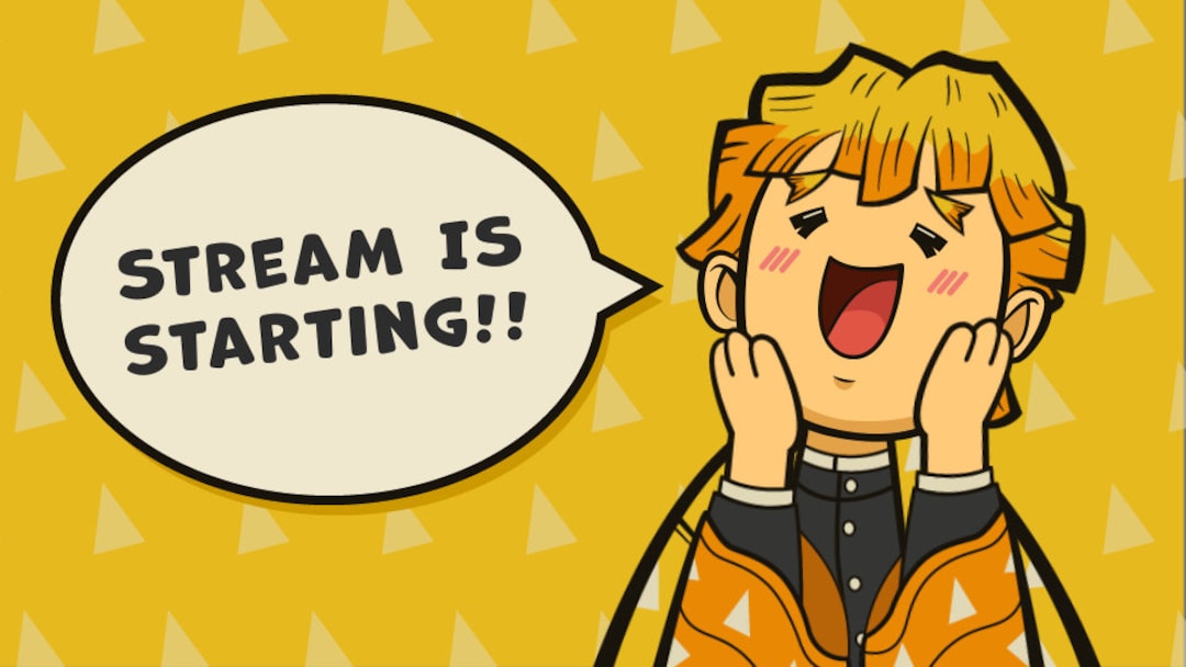 Happy Anime Boy Stream Screen - Stream is Starting! Stream is Offline ...