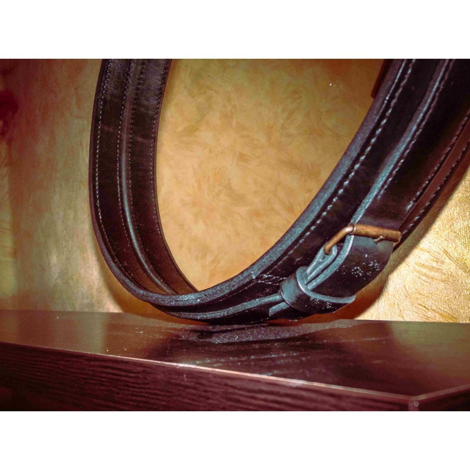Round Mirror Leather Strap, Mirror Round,leather Belt Mirror, Leather ...