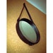Round Mirror Leather Strap, Mirror Round,leather Belt Mirror, Leather ...
