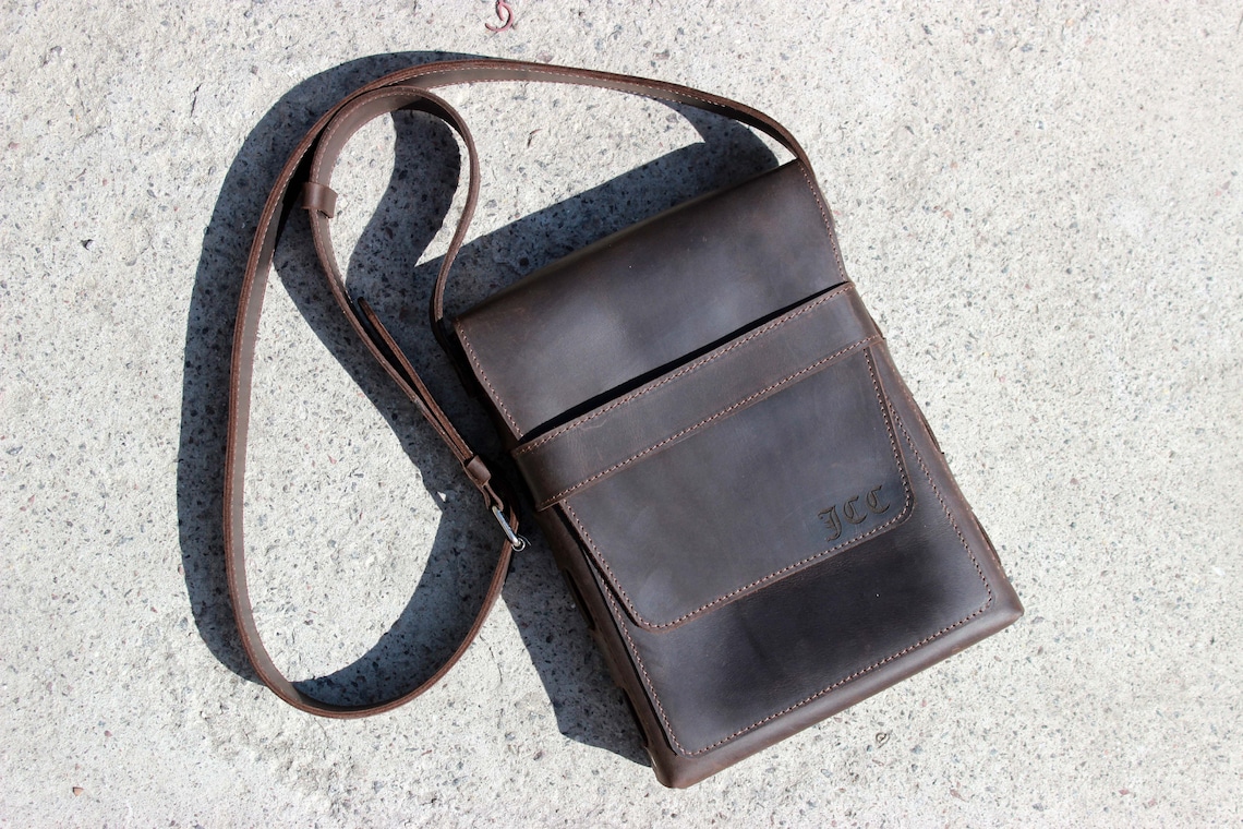 Mens shoulder bag Leather shoulder bag men Mens messenger | Etsy