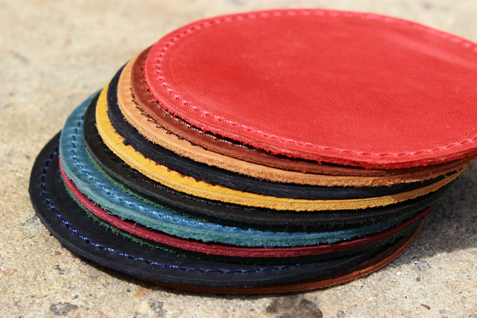 Personalized Leather Coasters Setlimited Edition Colors3rd - Etsy