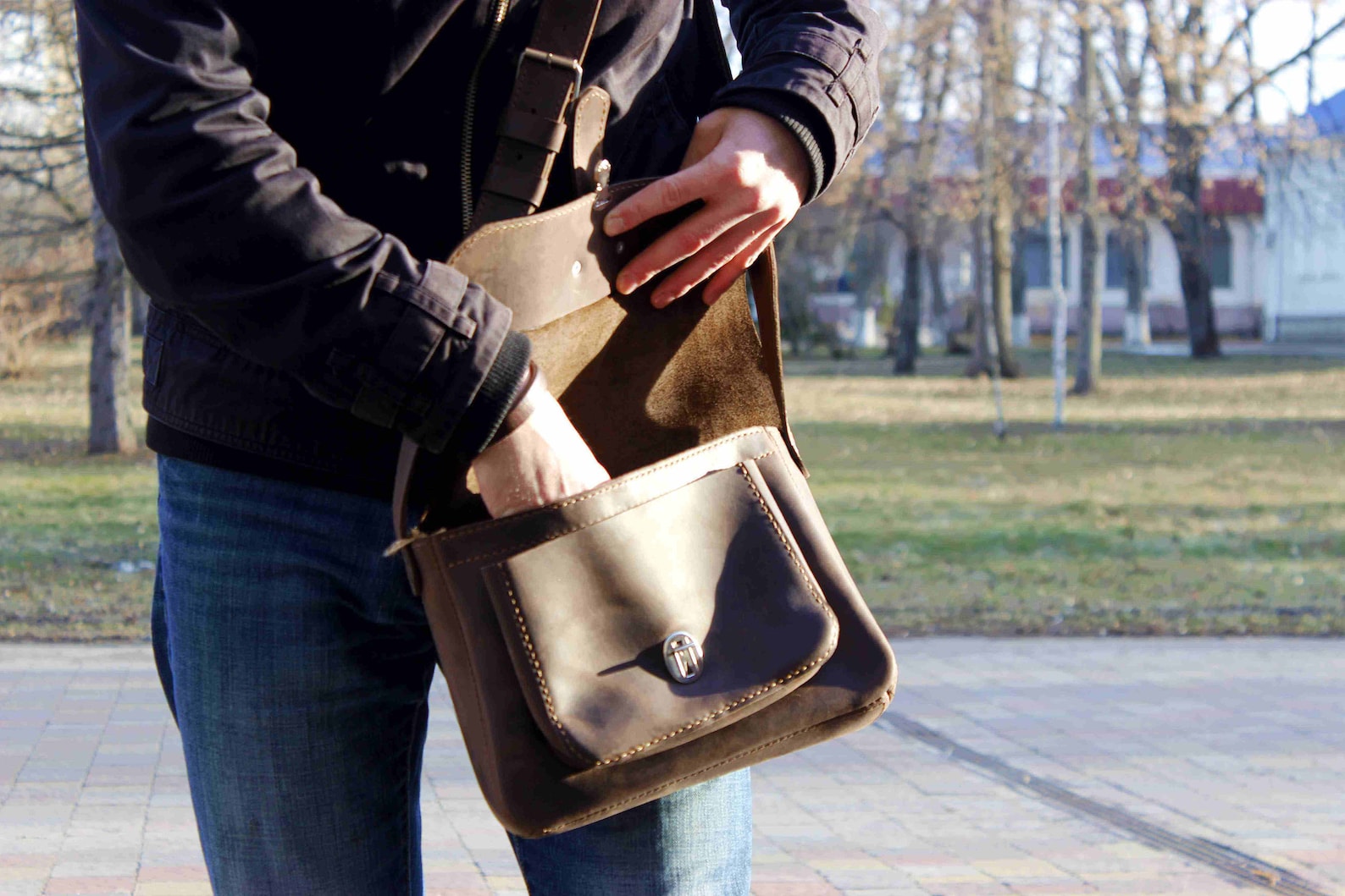 Dark Brown, Saddle Bag, Retro Rustic Bag, Boho Leather Bag, Bohemian ...