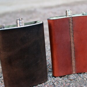 Hunter gift flask Hunter flask Leather hunter flask | Etsy