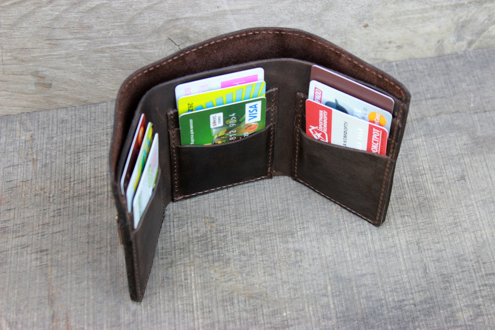 Personalized Trifold Wallet, Leather Wallet, Handmade Wallet for Men ...