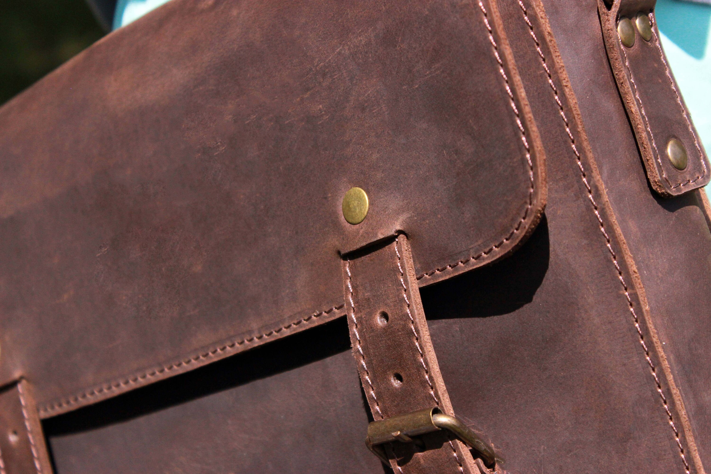 Leather Messenger Bag Computer Bag Leather Laptop Bag Men | Etsy