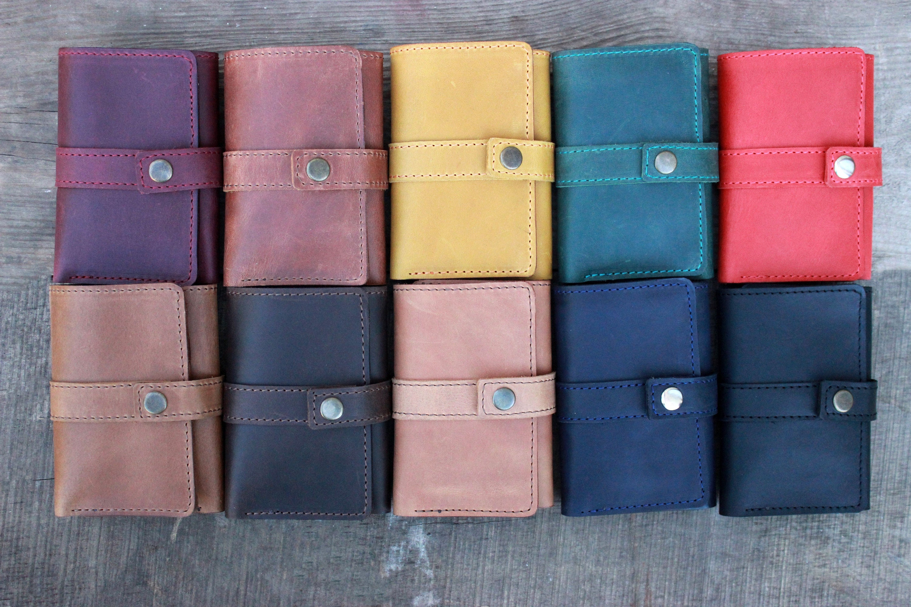 TRIFOLD MENS WALLET Men's Leather Trifold Wallet Made | Etsy