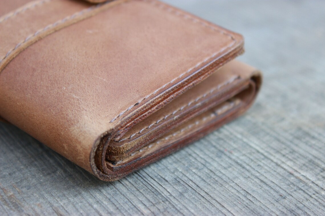 TRI-FOLD Wallet.personalized Leather Wallet.anniversary Gifts - Etsy