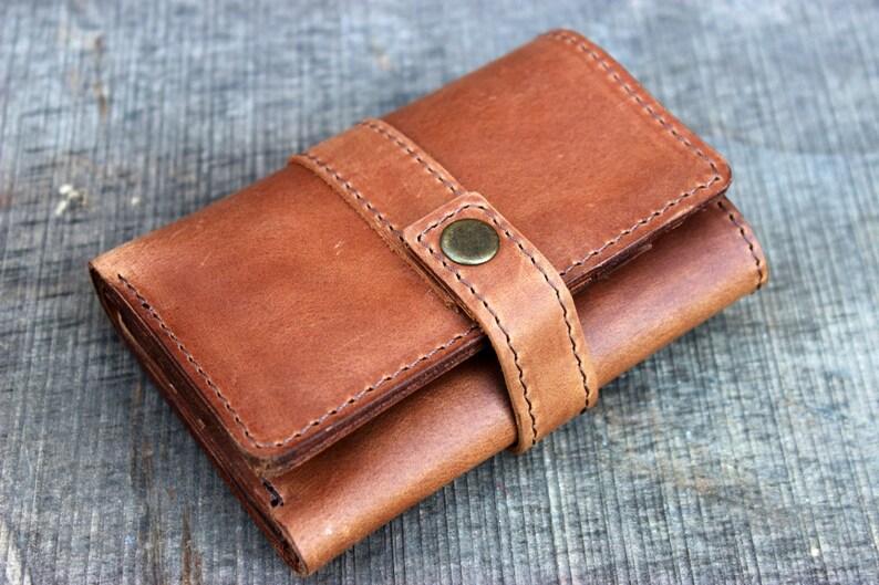 TRI-FOLD Wallet.personalized Leather Wallet.anniversary Gifts - Etsy