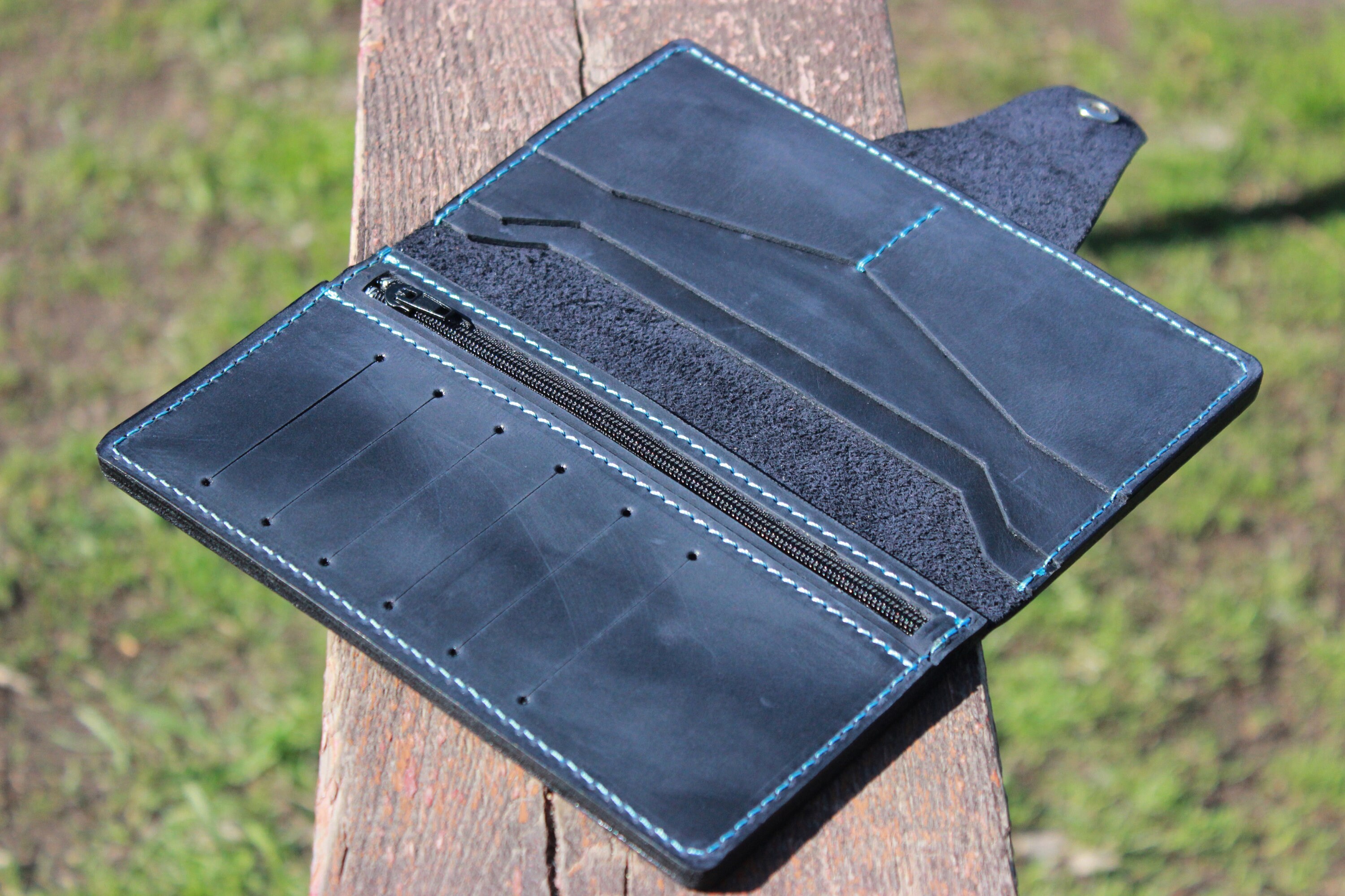 Leather Long Wallet Mens Leather Wallet Mens Wallet Brown | Etsy