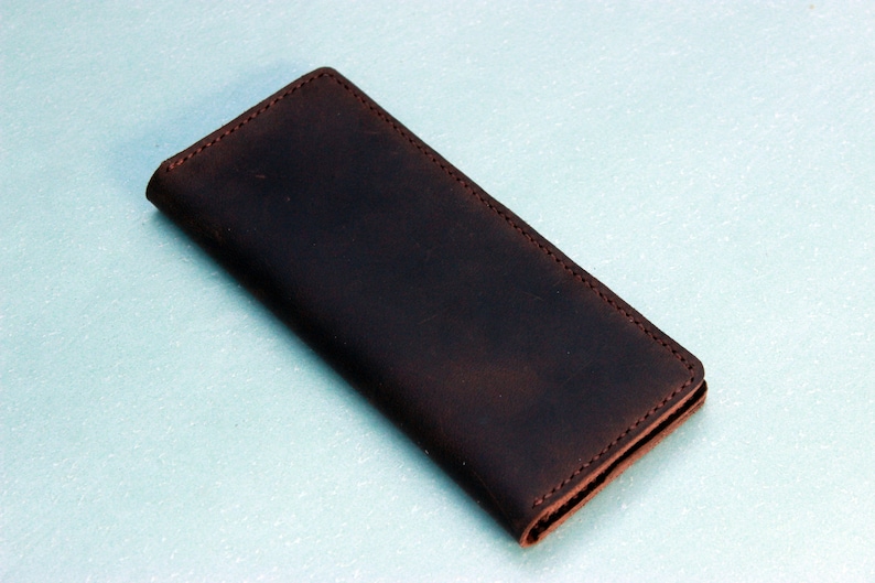 LONG Bifold Wallettall Walletpersonalized Walletleather - Etsy