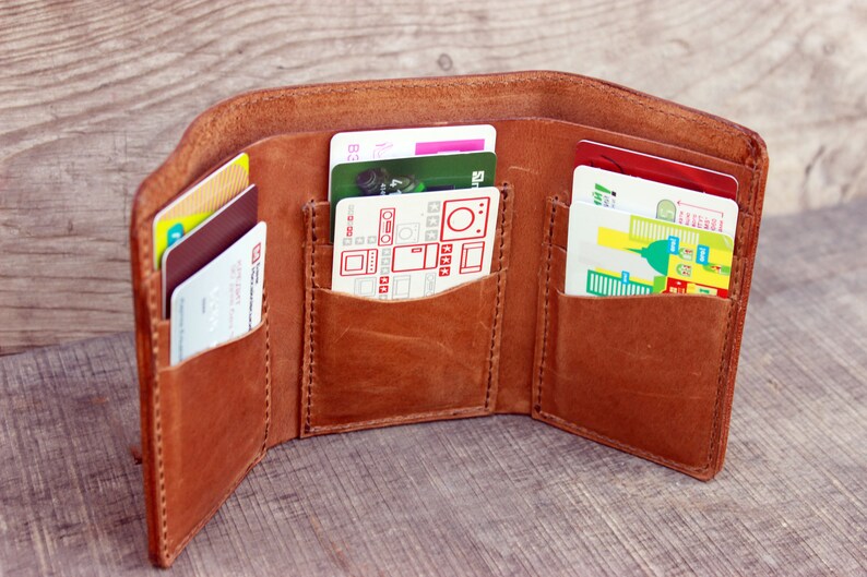 TRI-FOLD Wallet.personalized Leather Wallet.anniversary Gifts - Etsy
