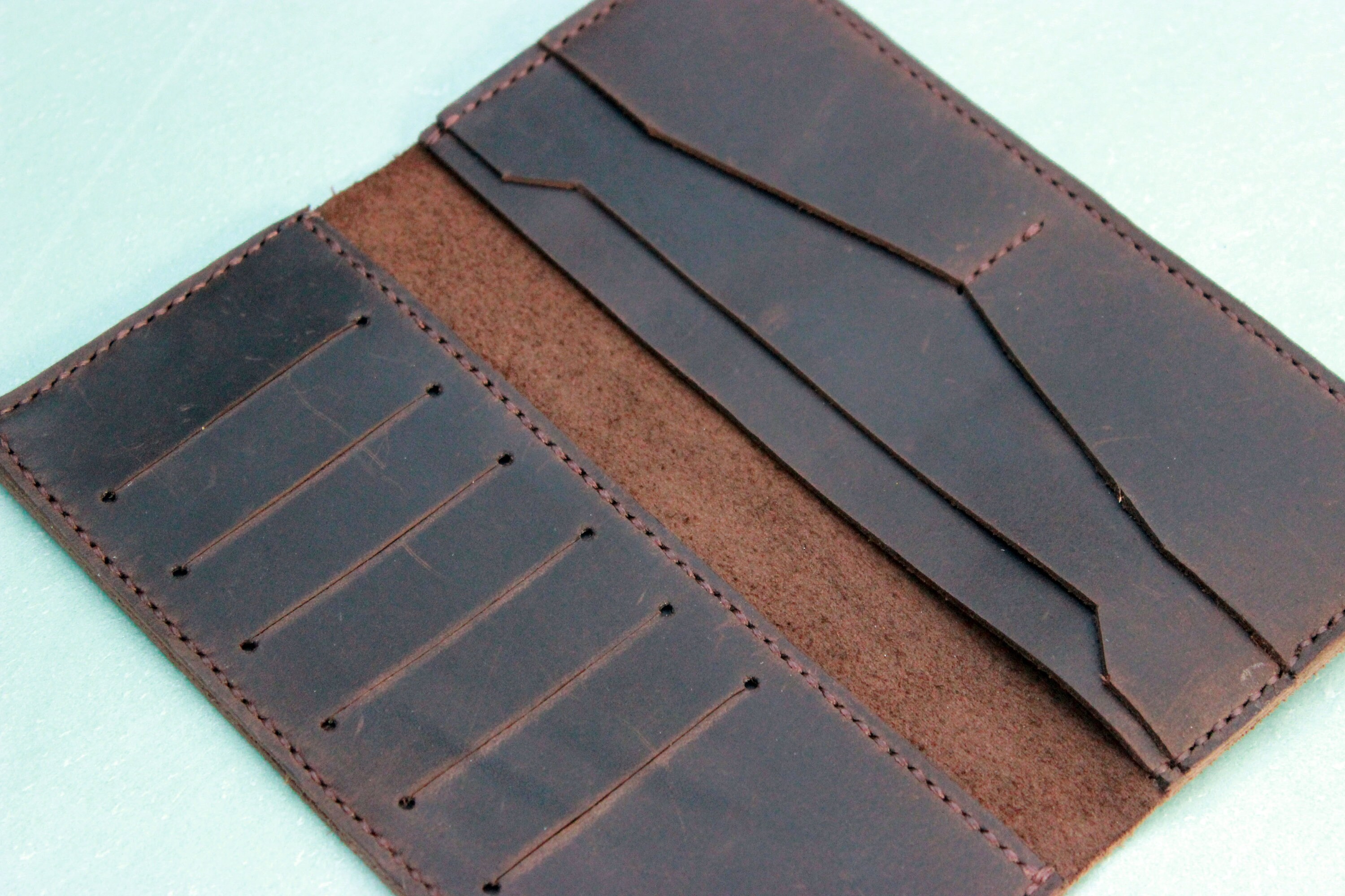 Mens Long Leather Wallets Bifold | Etsy