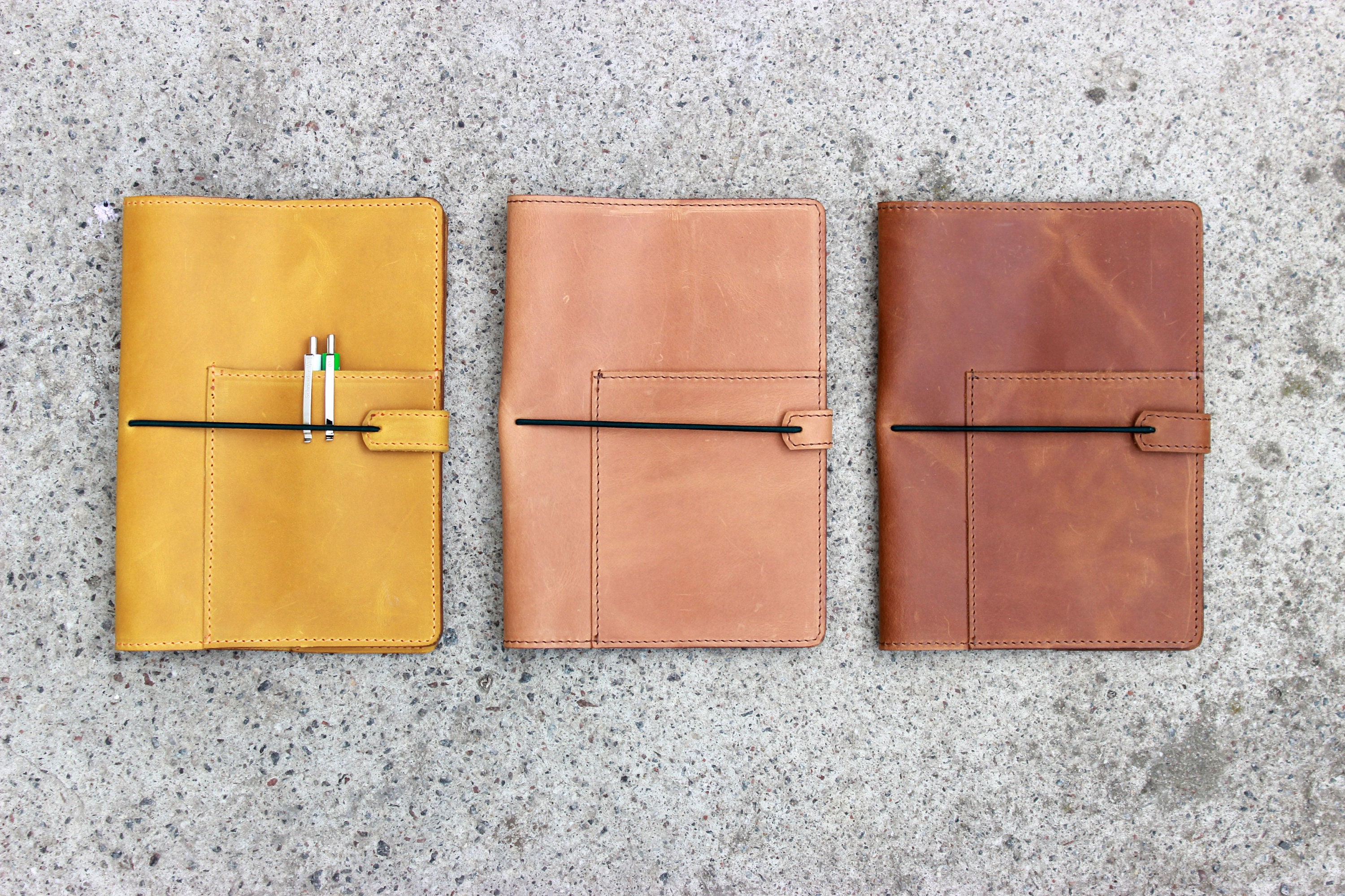 Personalized Leather A5 Notebook Cover, Pen Holder, Traveler Journal - Etsy