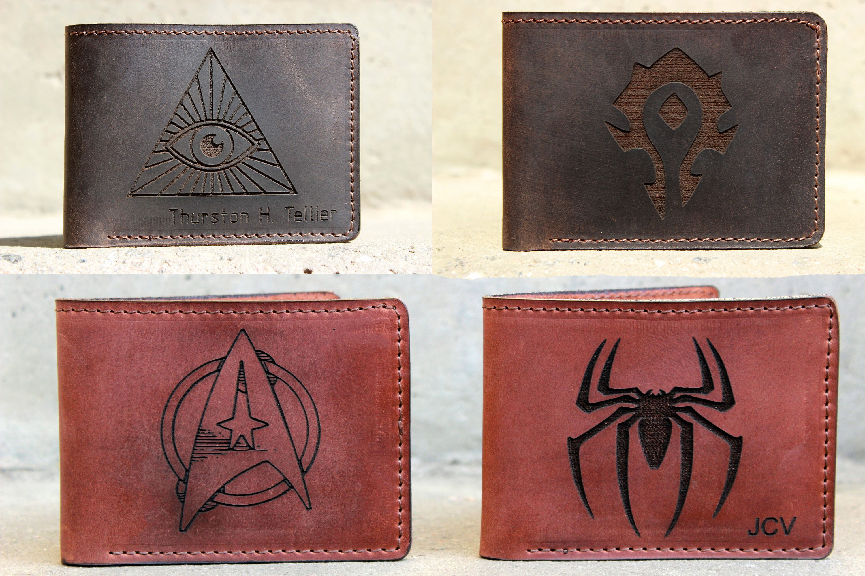 Locomotive Train Wallet Personalized Leather Mens Wallet Mens | Etsy