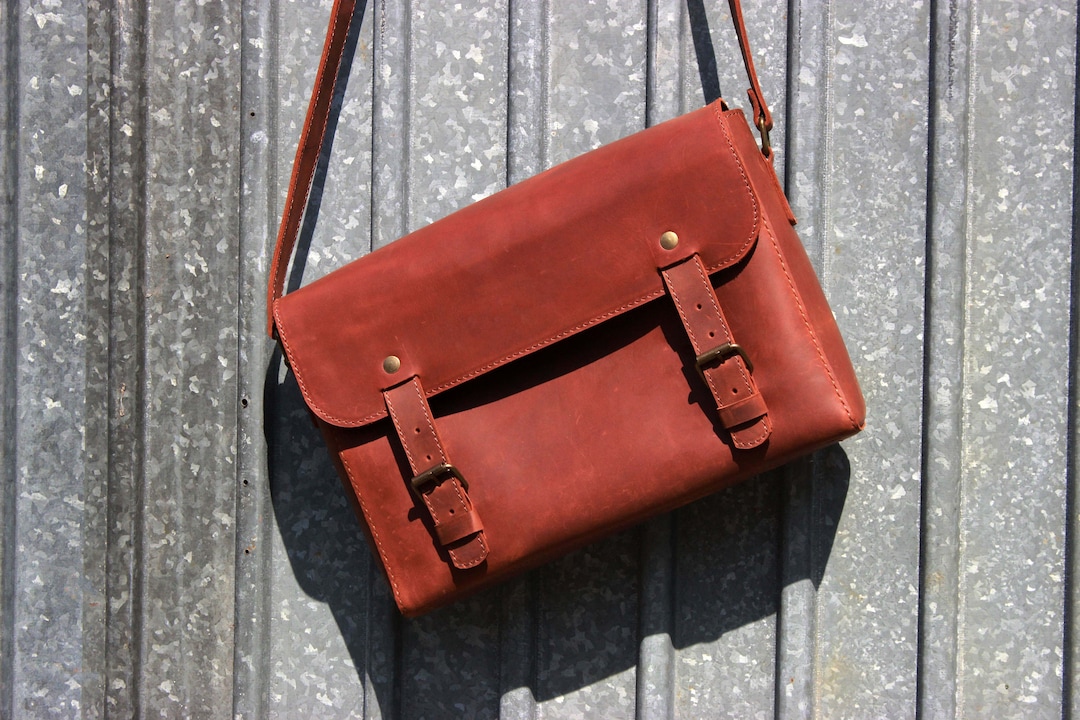 Laptop Bag 15 Inch Leather Laptop Bag Men Women MacBook Pro Case ...