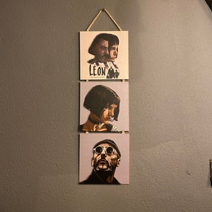 Leon Movie Illustration Poster 3D Embossed Wall Hanging Home Decor ...