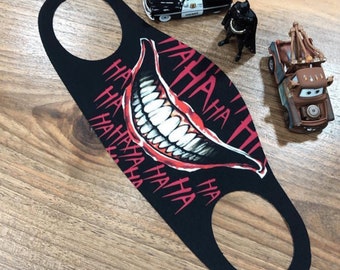 Joker's Laugh Jared Leto Face Mask With Filter Washable | Etsy