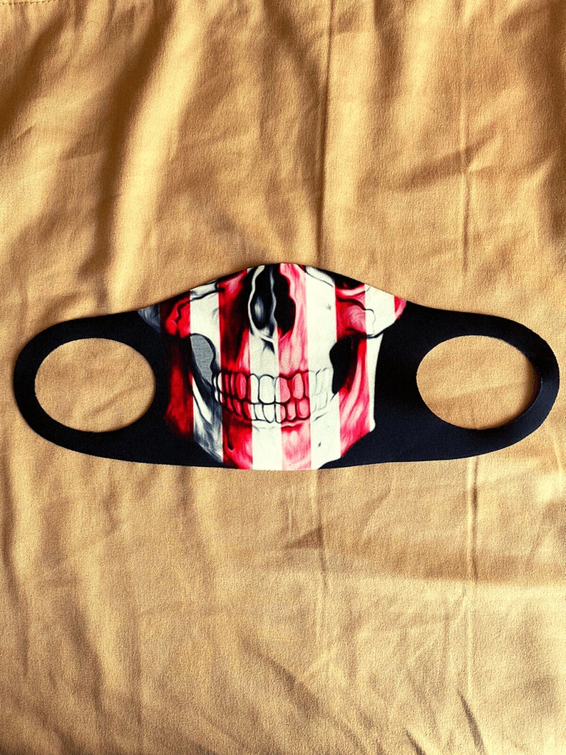Skull Flag Face Mask With Filter Skull Design Washable and - Etsy