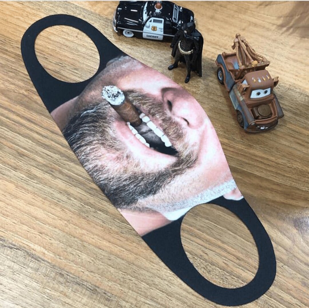 Cigar Smoker Man With Goatee Face Mask With Filter , Classy Man ...