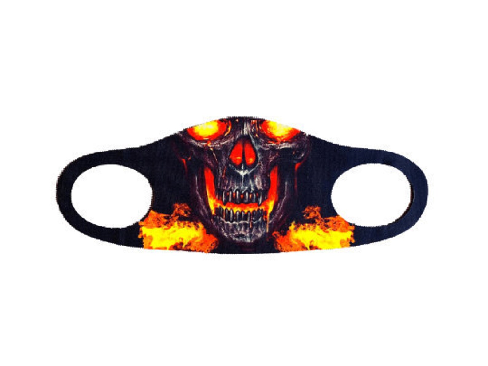 Flaming Skull Designed Face Mask With Filter Ghost Rider - Etsy
