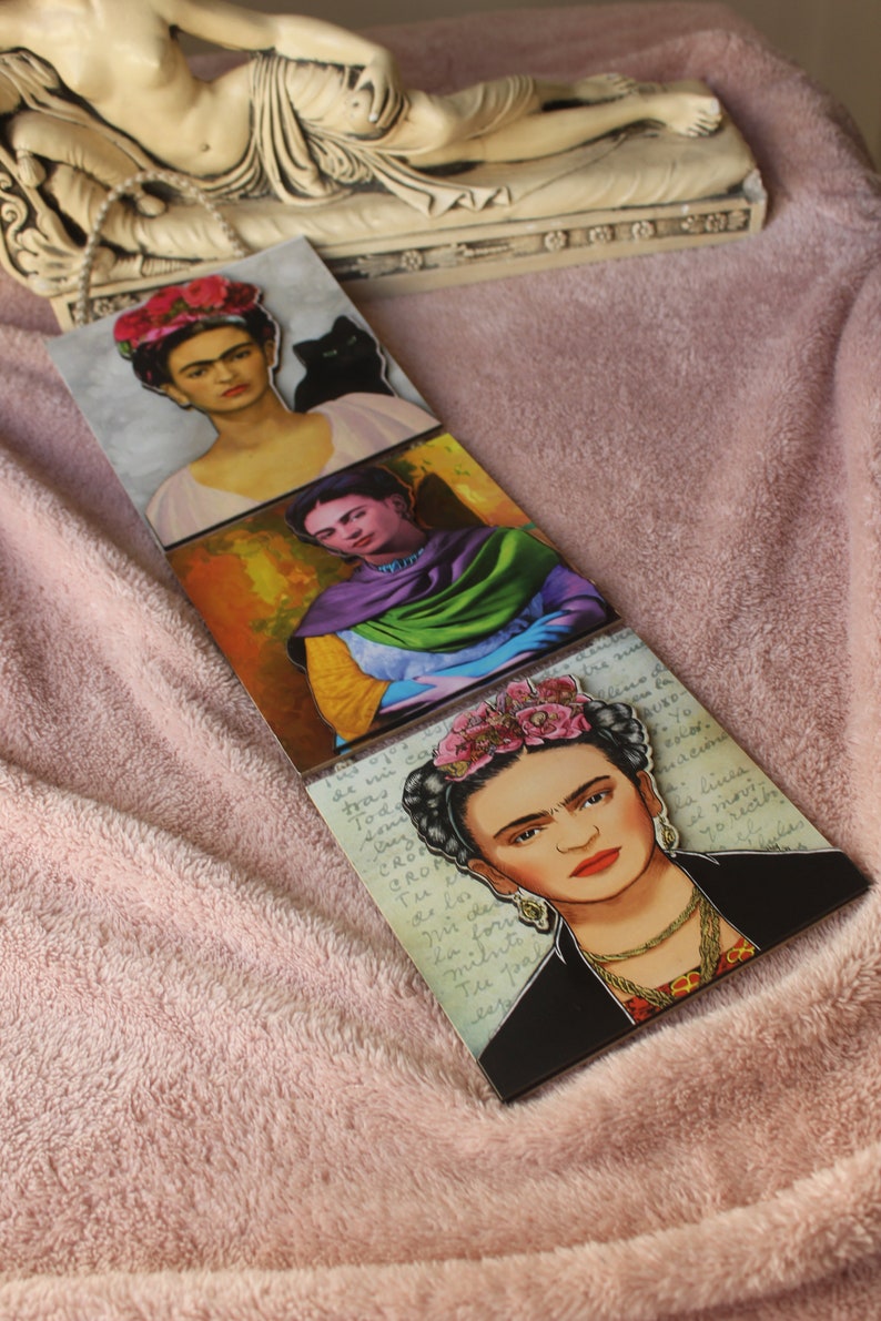 Frida Kahlo Illustration Poster 3D Embossed Wall Hanging Home | Etsy