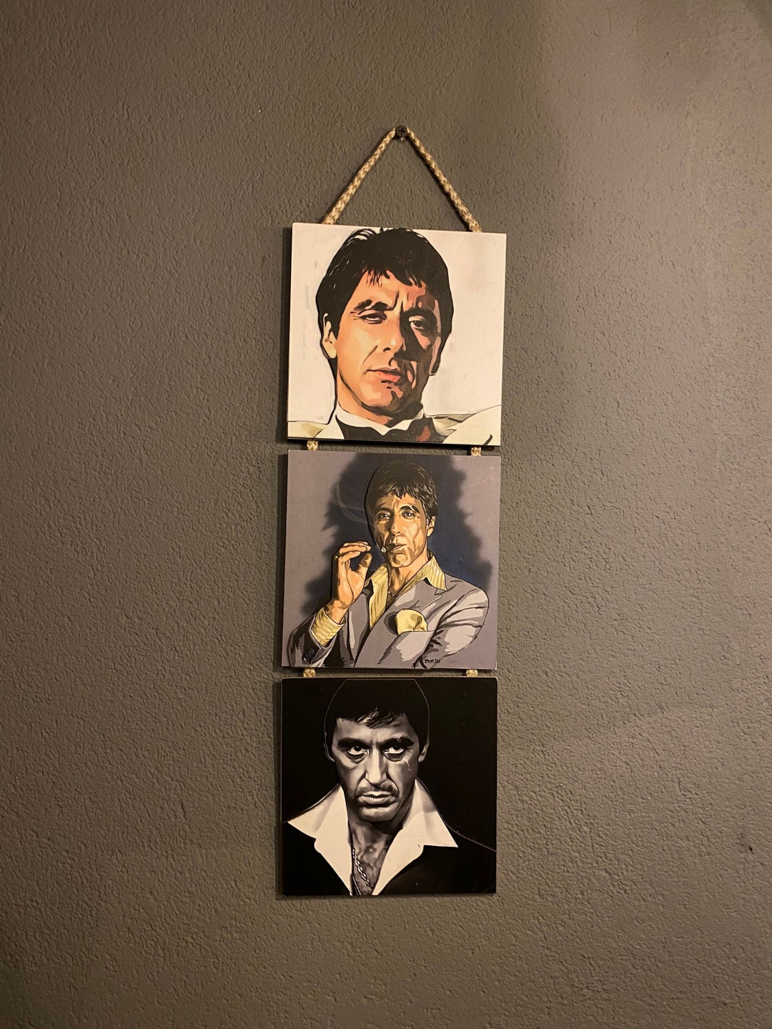 Al Pacino Scarface Movie 3D Embossed Wall Hanging Home Decor Printing ...