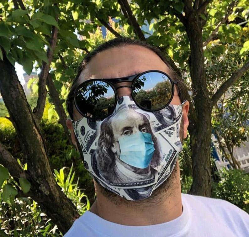 Benjamin Franklin Face Mask With Filter Dolar Washable and - Etsy