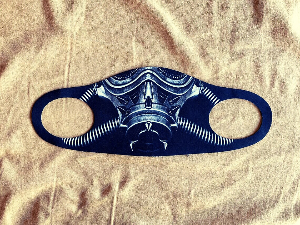 Gas Mask Pattern Face Mask with filter Steam Punk Washable | Etsy