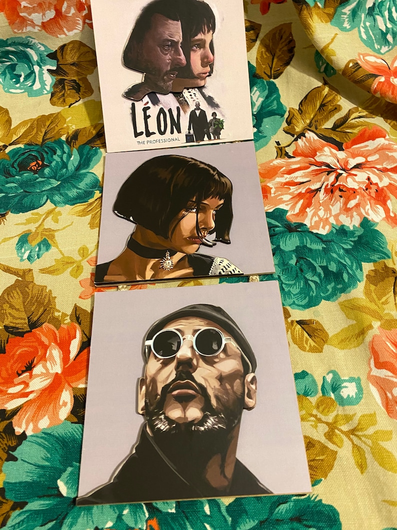Leon Movie Illustration Poster 3D Embossed Wall Hanging Home - Etsy