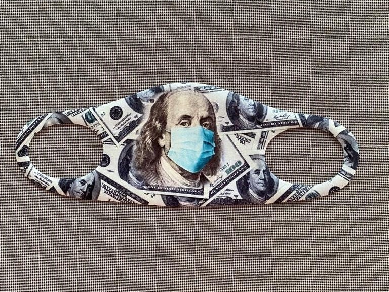 Benjamin Franklin Face Mask With Filter Dolar Washable and | Etsy