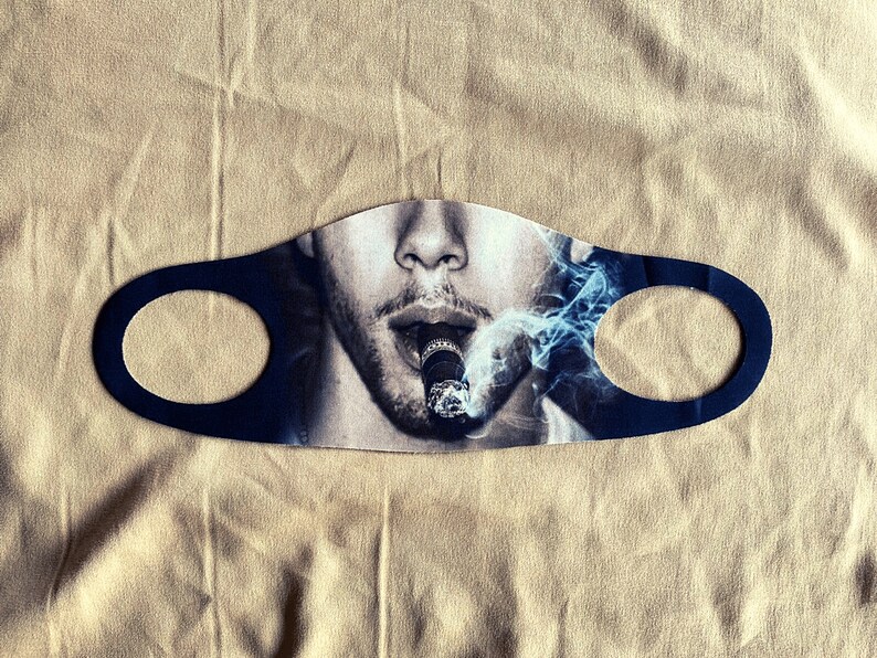 Cigar Smoker Face Mask With Filter Classy Man Washable and - Etsy