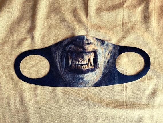 Werewolf Face Mask With Filter Wolf Man Washable and Reusable - Etsy