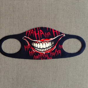 Joker's Laugh Jared Leto Face Mask With Filter Washable - Etsy