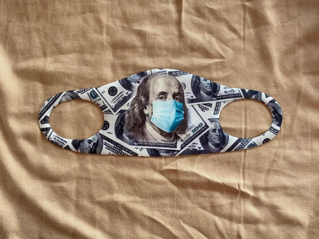 Benjamin Franklin Face Mask With Filter Dolar Washable and | Etsy