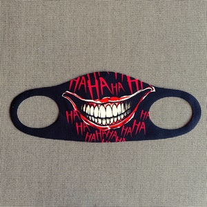 Joker's Laugh Jared Leto Face Mask With Filter Washable - Etsy