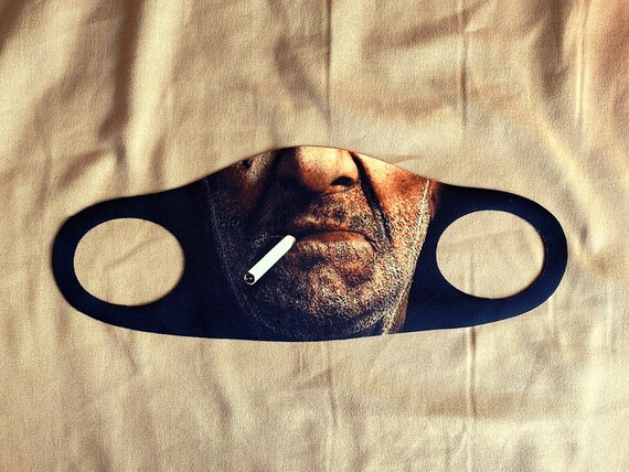 Cigaret Smoker Man Face Mask With Filter Classy Man Washable | Etsy