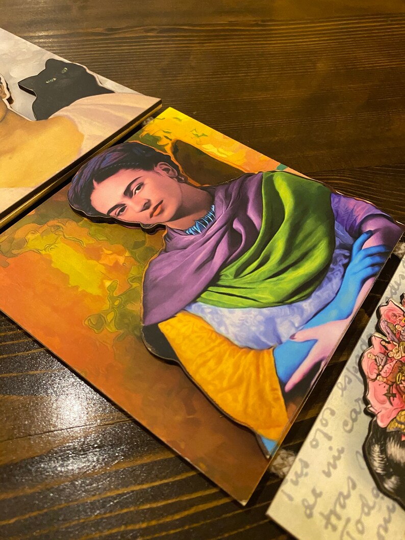 Frida Kahlo Illustration Poster 3D Embossed Wall Hanging Home | Etsy